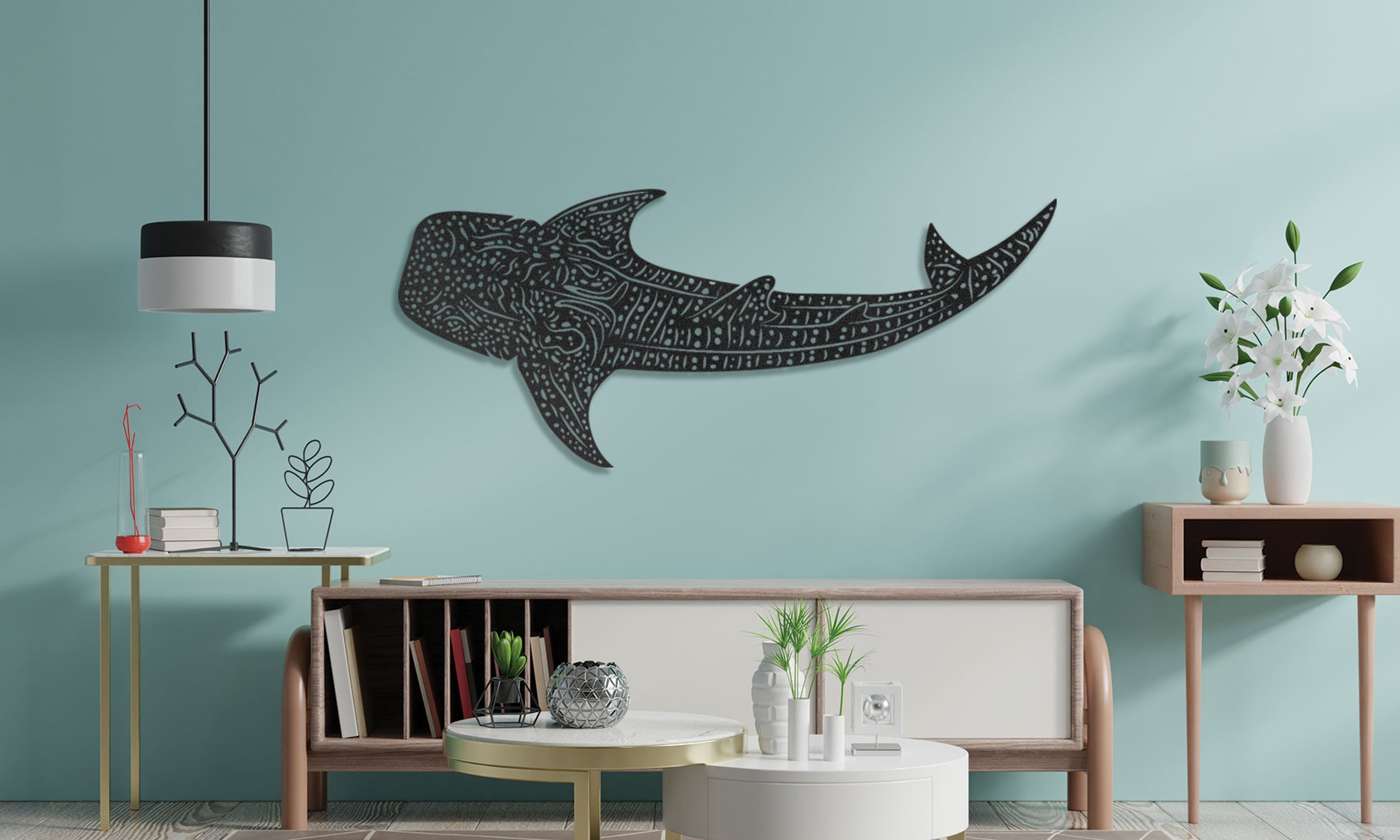 The Great Blue of the Sea: Whale Shark Metal Wall Decorations ...