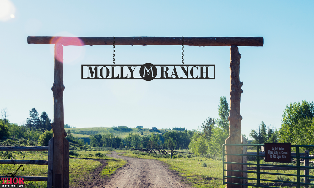 Metal Ranch Entrance Signs – thorwallart.com